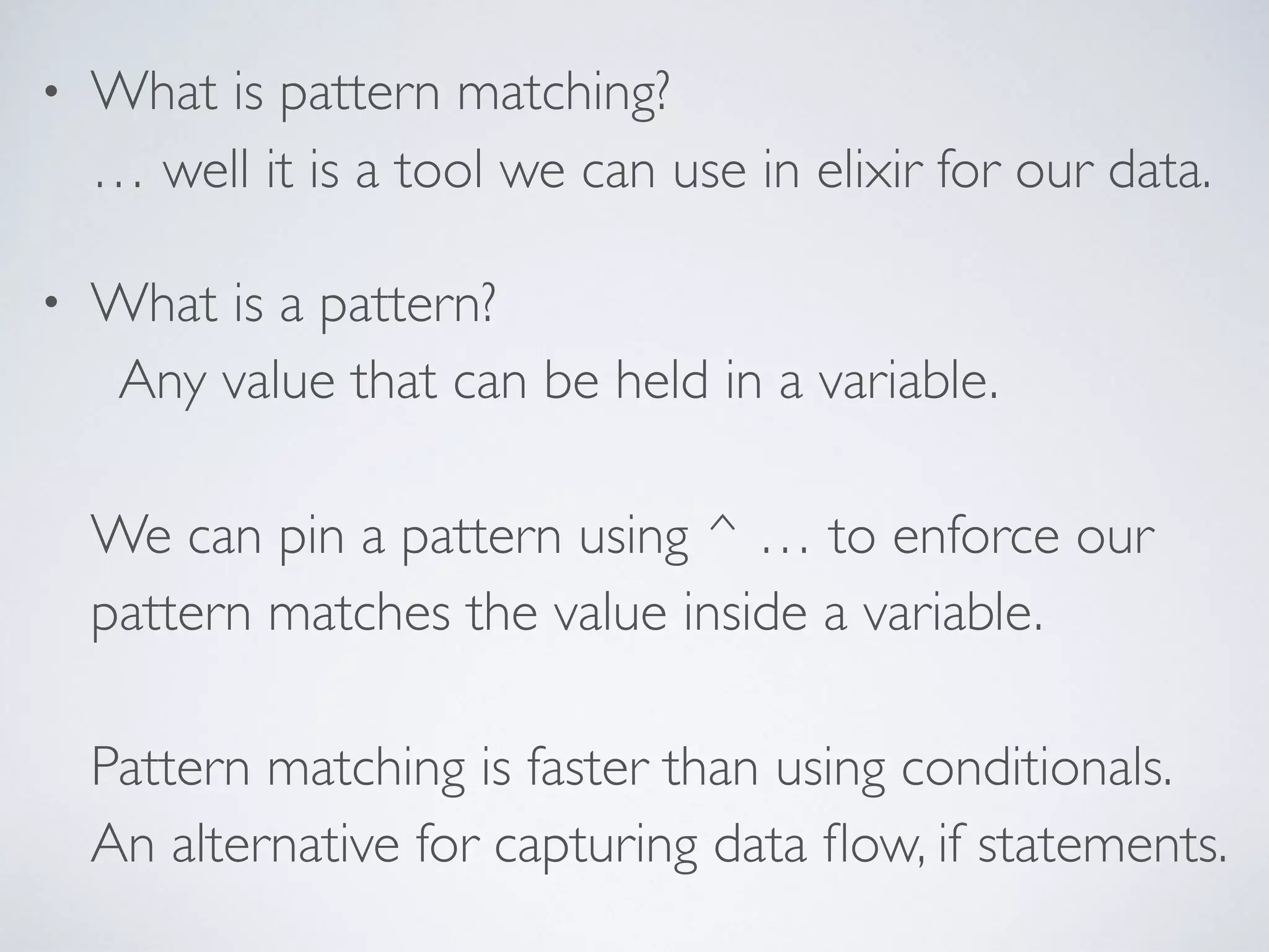 Pattern matching presentation | PPT