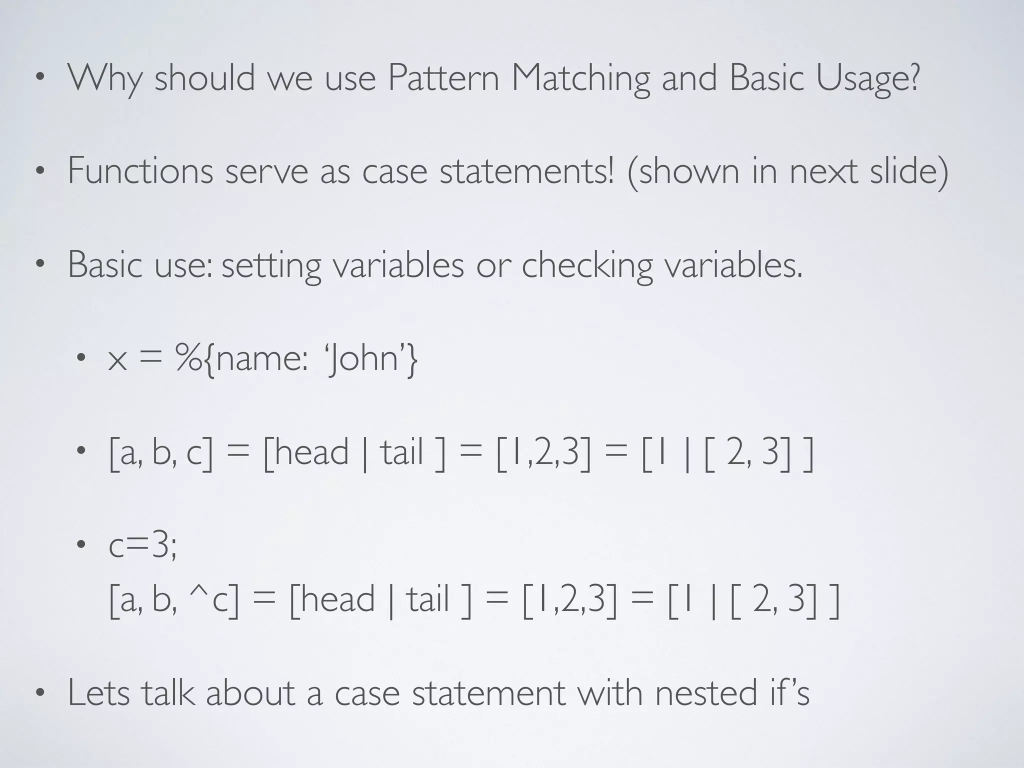 Pattern matching presentation | PPT