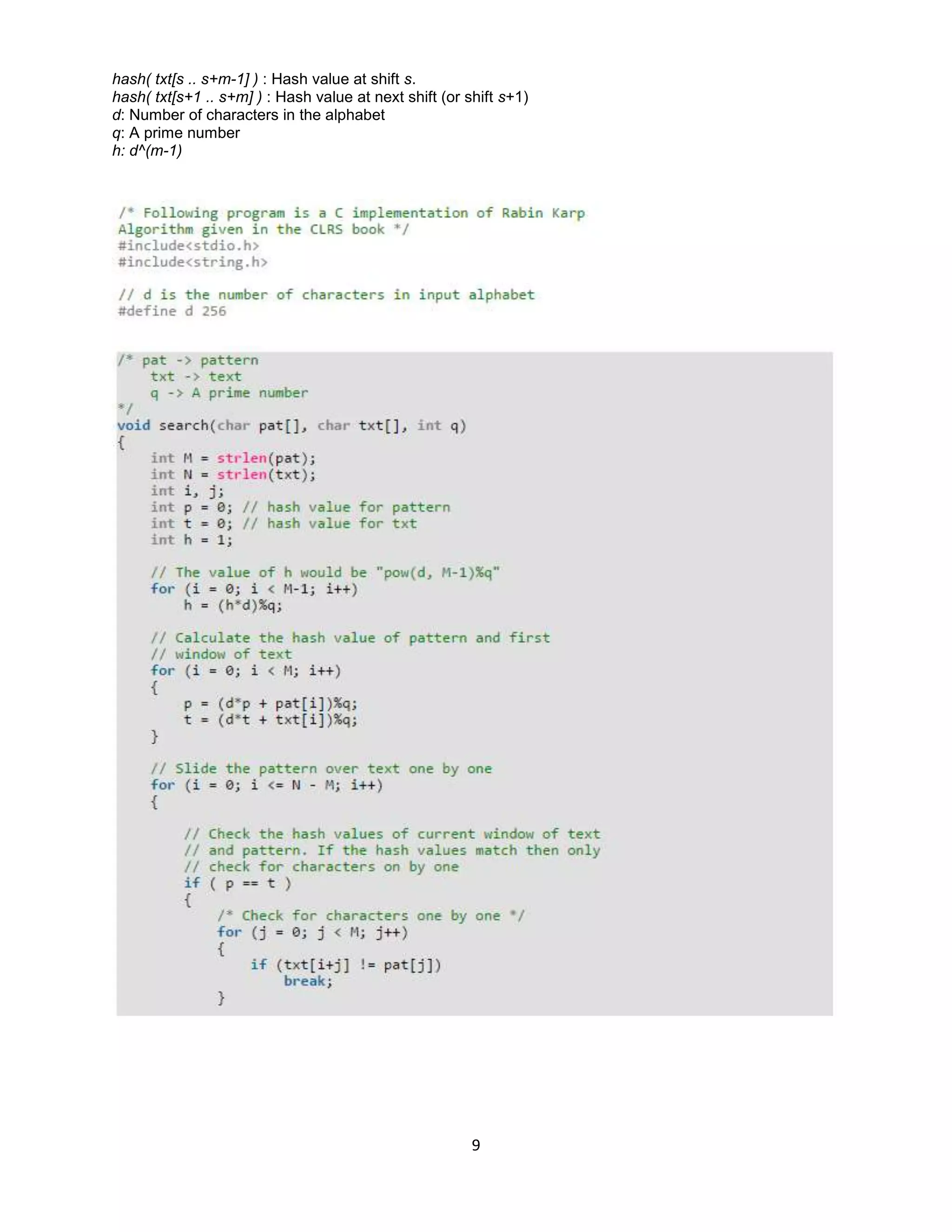 Pattern matching programs | PDF