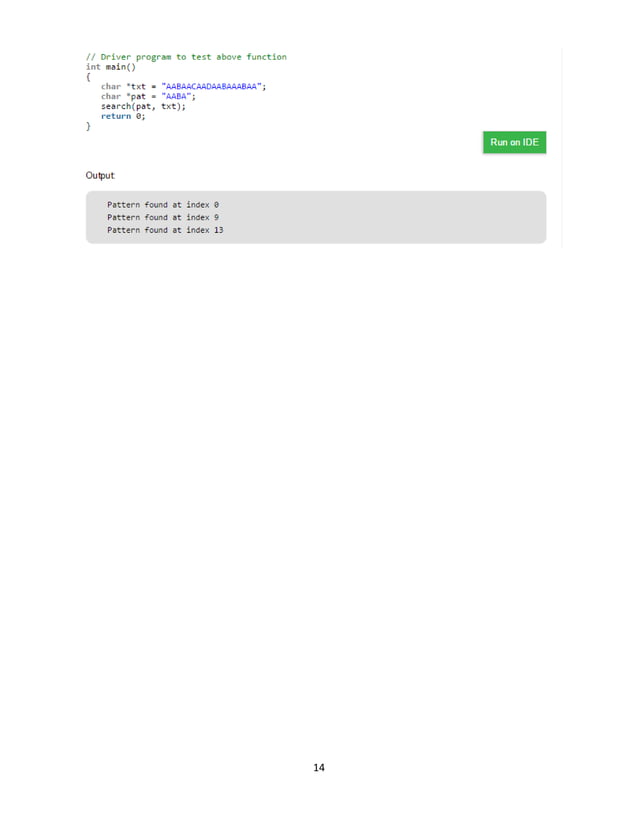 Pattern matching programs | PDF