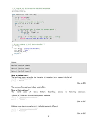 Pattern matching programs | PDF