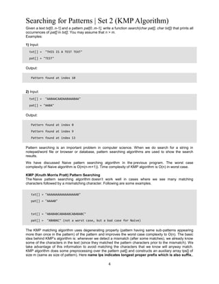 Pattern matching programs | PDF