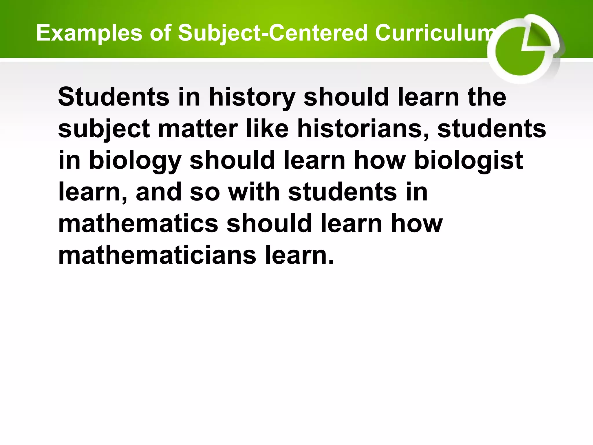Pattern of curriculum | PPT