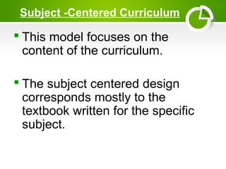 Pattern of curriculum | PPT