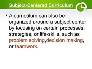 Pattern of curriculum | PPT