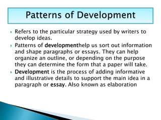 Pattern of d evelopment | PPTX