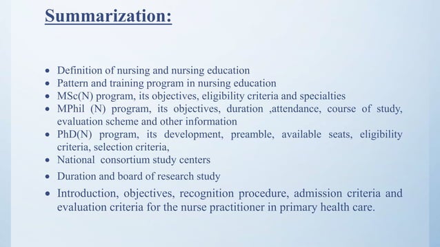 Pattern of nursing education | PPTX