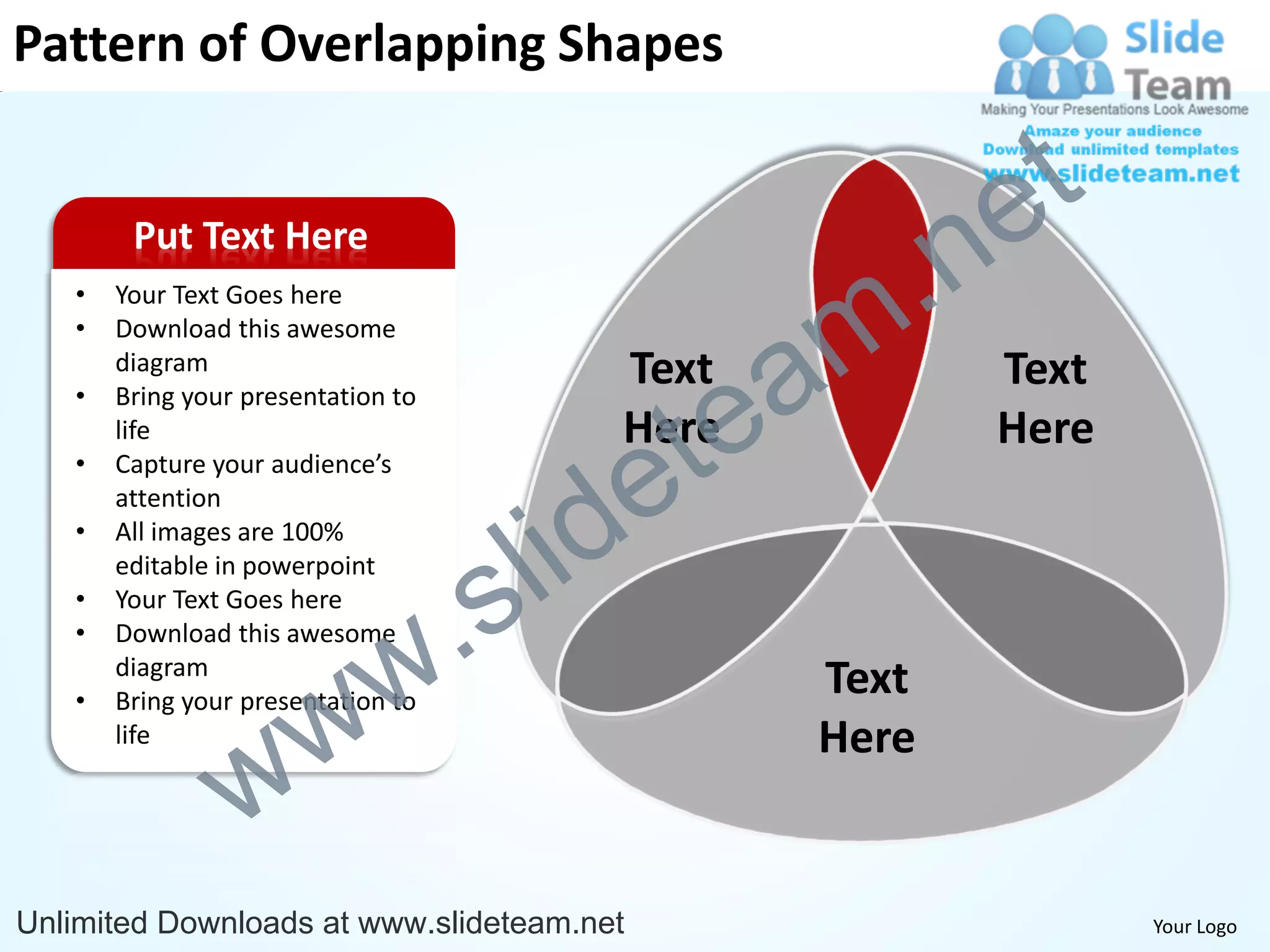 Pattern of overlapping shapes powerpoint diagrame templates 0712 | PDF