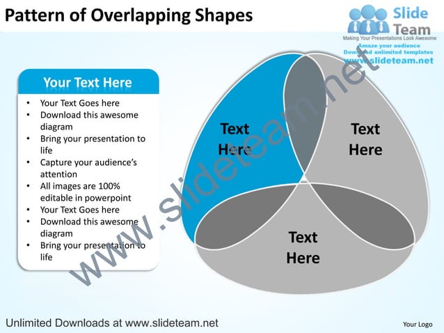 Pattern of overlapping shapes powerpoint diagrame templates 0712 | PDF
