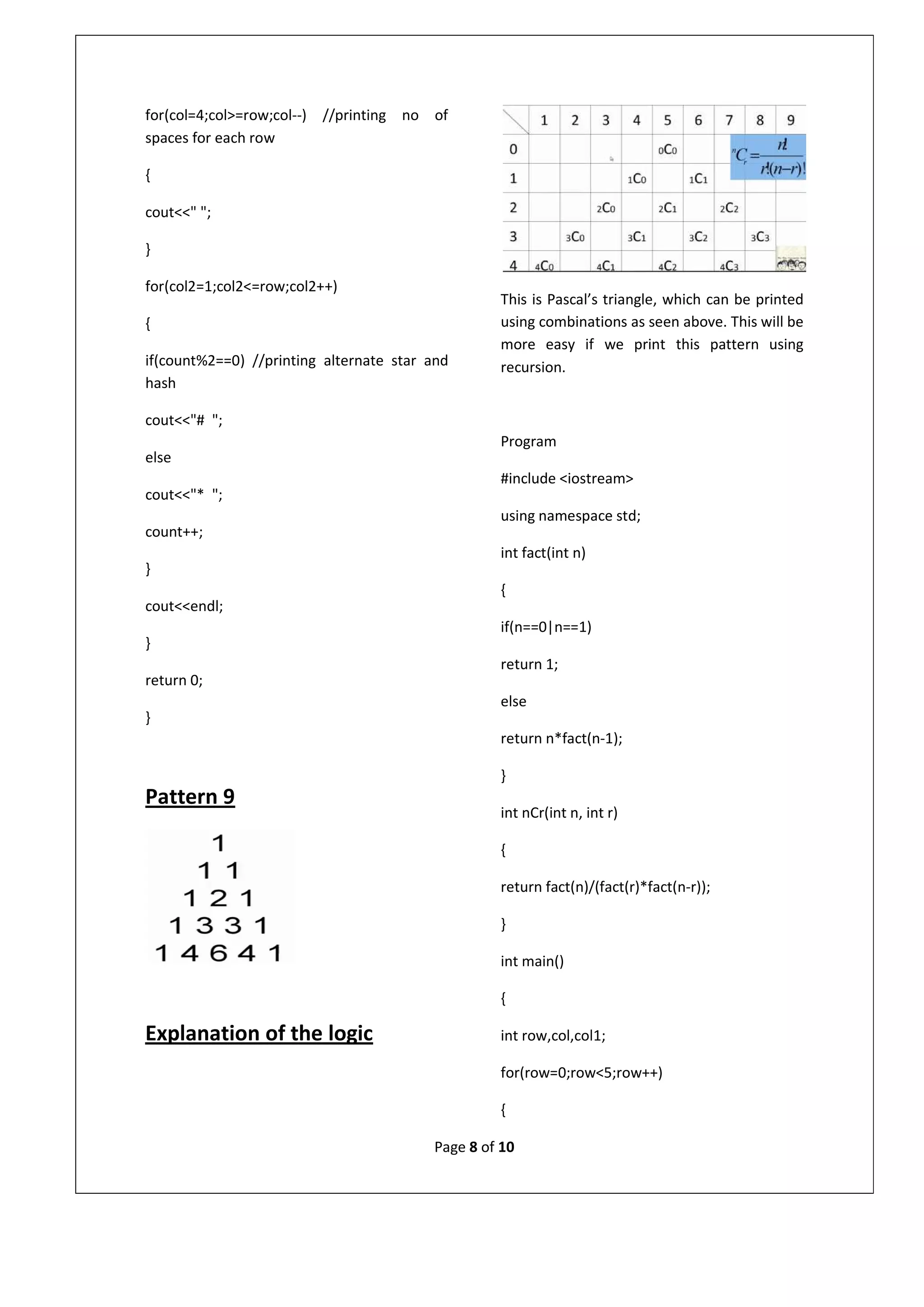 Nesting Of For Loops Using C Pdf Programming Languages Computing