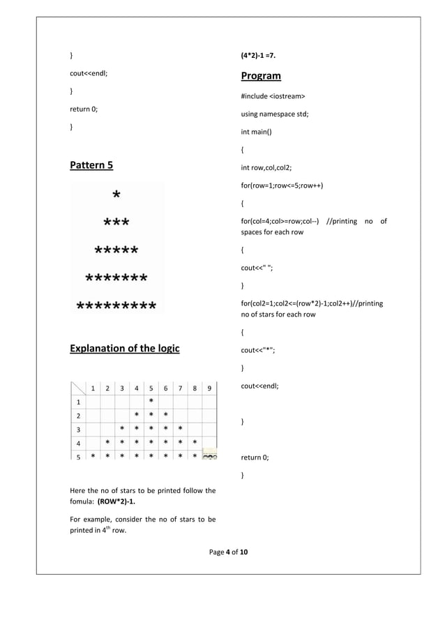Nesting Of For Loops Using C Pdf Programming Languages Computing 0956