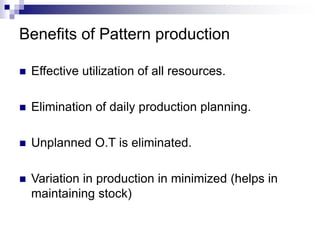Pattern production | PPT | Business and Finance