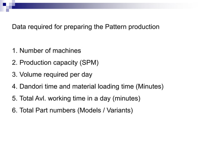 Pattern production | PPT | Business | Business and Finance