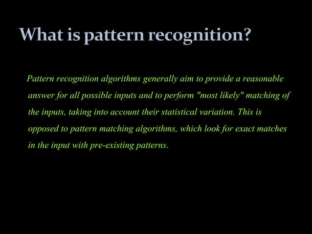 Pattern recognition | PPT