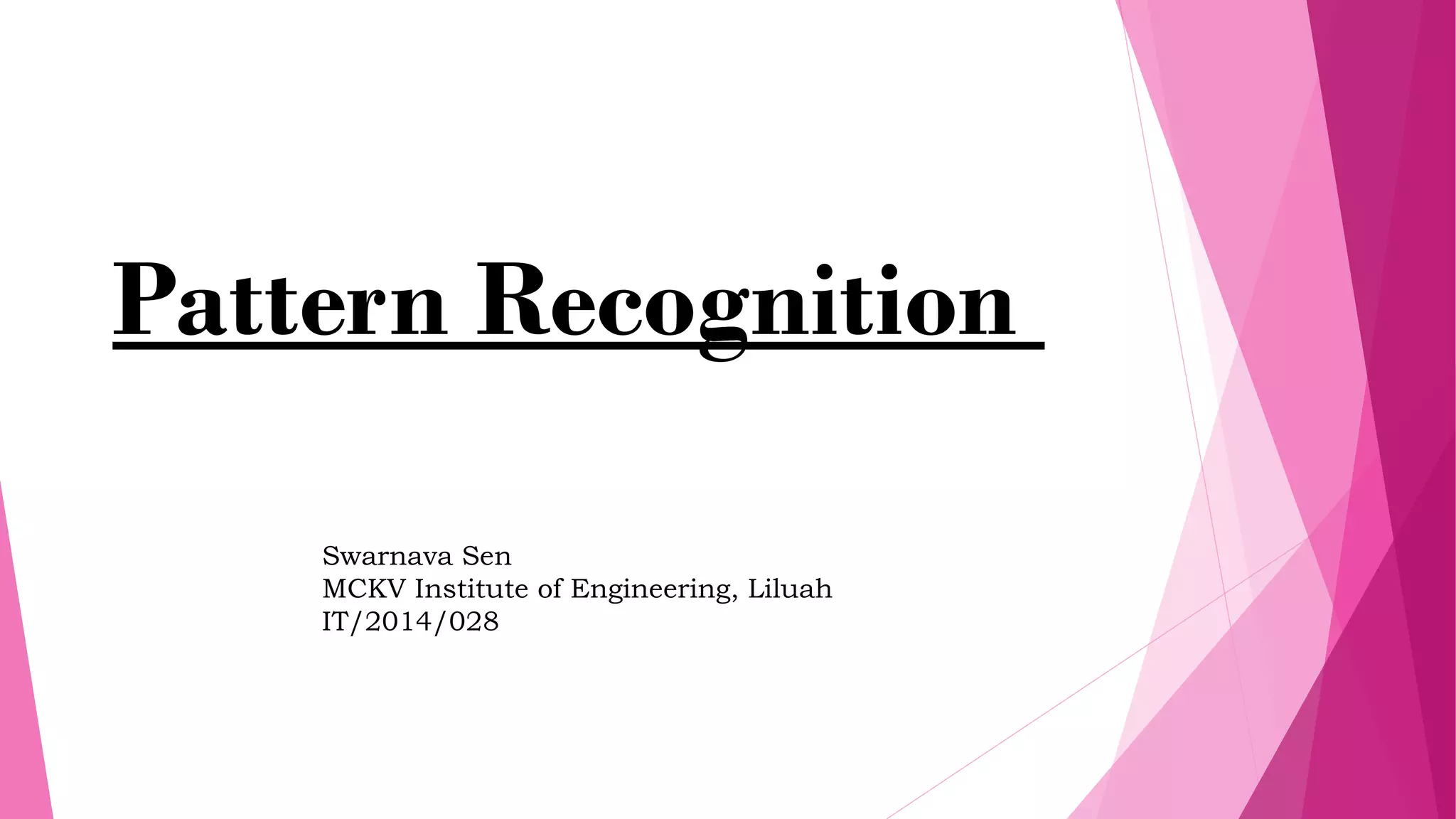 Pattern recognition | PPT