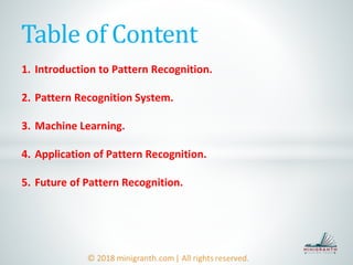 Pattern recognition | PPTX