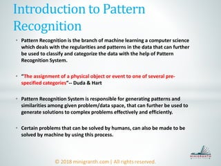 Pattern recognition | PPTX