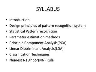 Pattern recognition UNIT 5 | PPTX