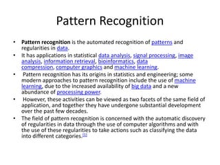 Pattern recognition UNIT 5 | PPTX