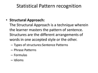 Pattern recognition UNIT 5 | PPTX