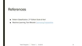 Pattern recognition Tutorial 2 | PDF