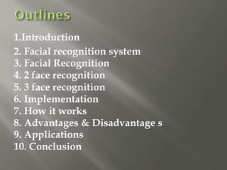 Pattern recognition 3d face recognition | PPTX