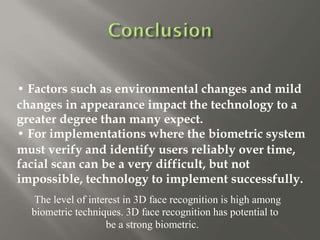 Pattern recognition 3d face recognition | PPTX