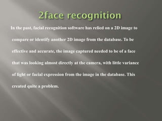 Pattern recognition 3d face recognition | PPTX