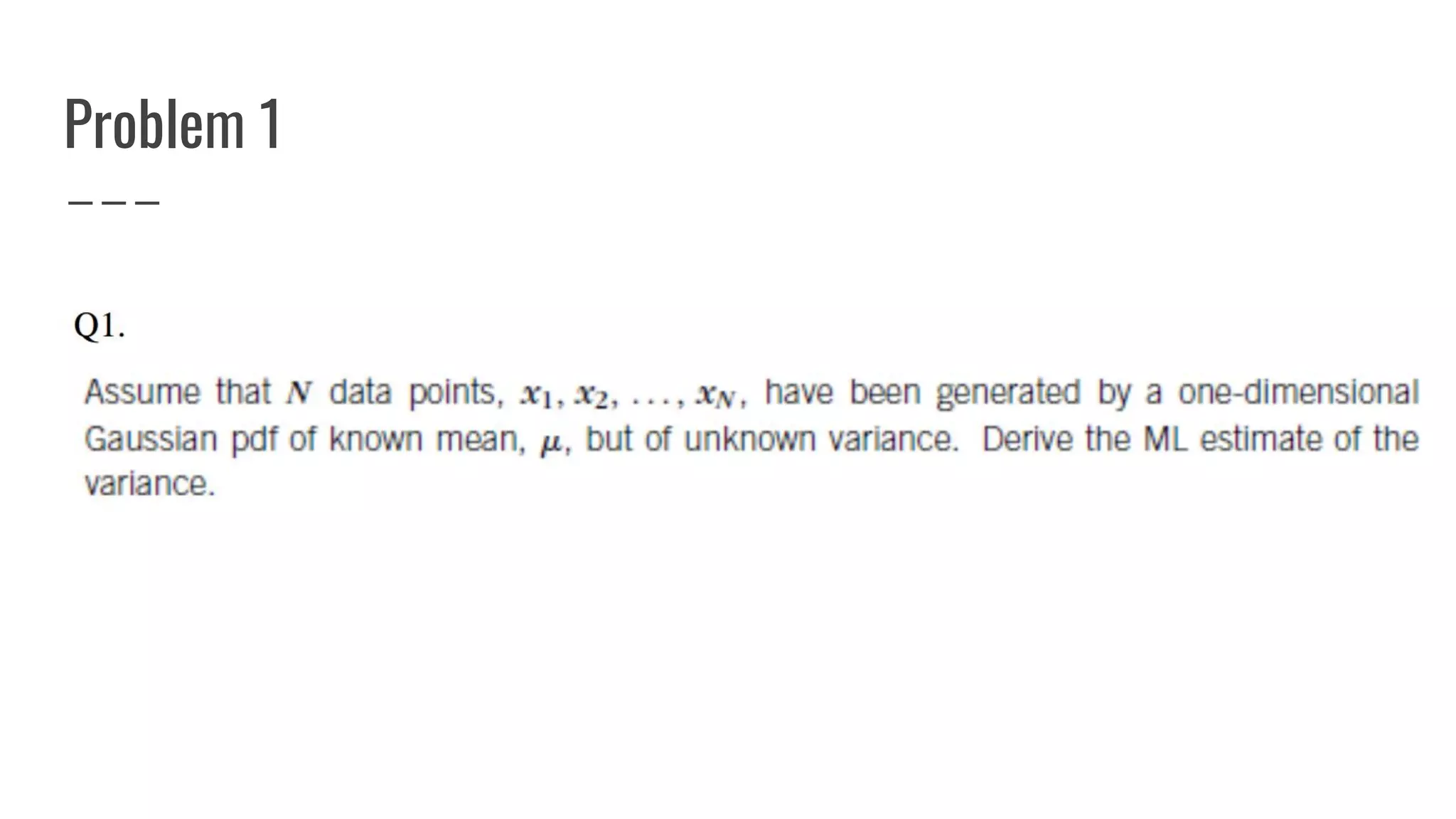 Pattern recognition 4 - MLE | PPT