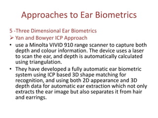 Pattern recognition ear as a biometric | PPT