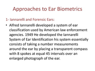 Pattern recognition ear as a biometric | PPT