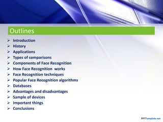 Pattern recognition facial recognition | PPTX