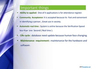Pattern recognition facial recognition | PPTX