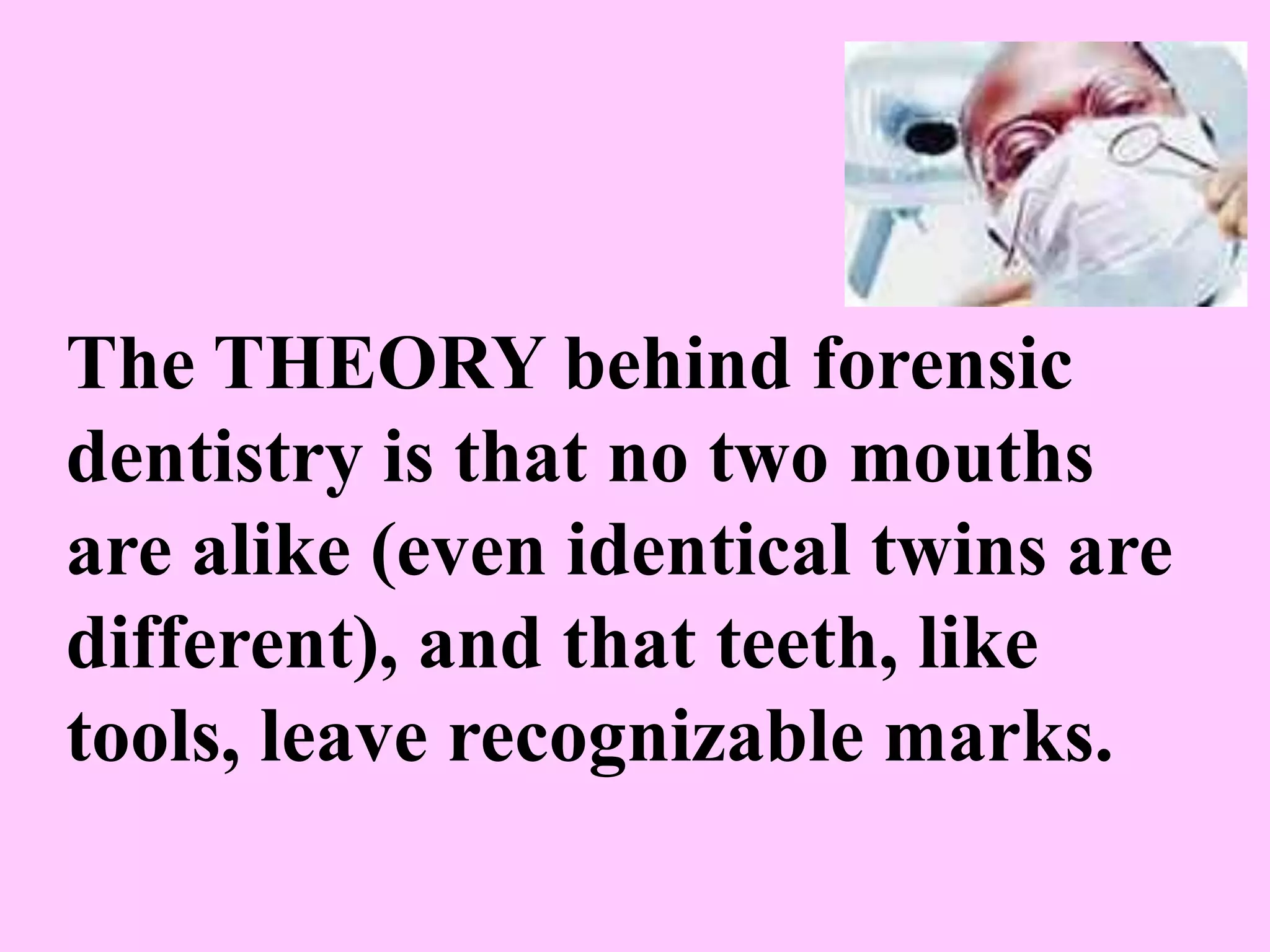 Pattern recognition forensic dental identification | PPTX