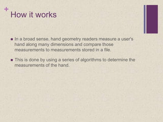 Pattern recognition Hand Geometry | PPT
