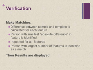 Pattern recognition Hand Geometry | PPT