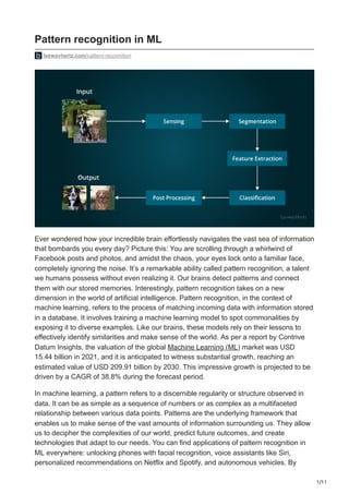 Pattern recognition in ML.pdf | Computing | Technology & Computing