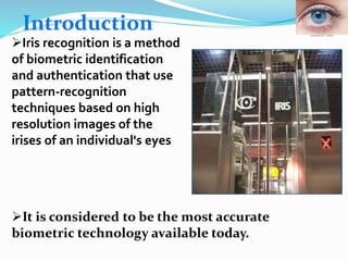 Pattern recognition IRIS recognition | PPTX