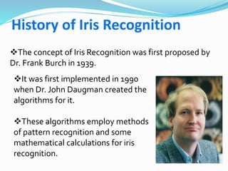 Pattern recognition IRIS recognition | PPTX