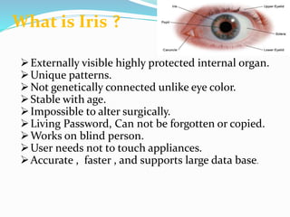 Pattern recognition IRIS recognition | PPTX