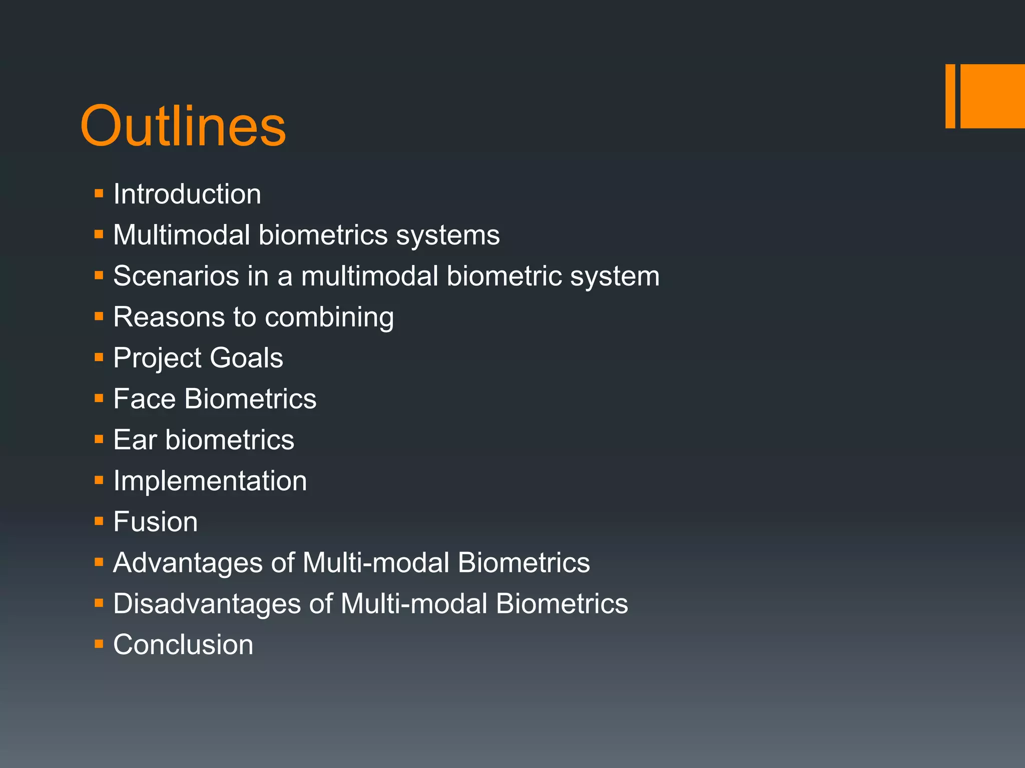 Pattern recognition multi biometrics using face and ear | PPTX