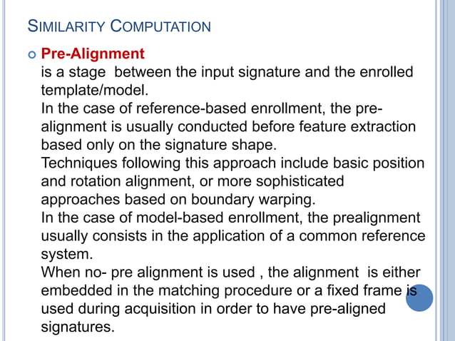 Pattern recognition on line signature | PPTX | Computing | Technology & Computing