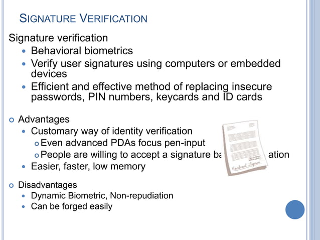 Pattern recognition on line signature | PPTX | Computing | Technology & Computing