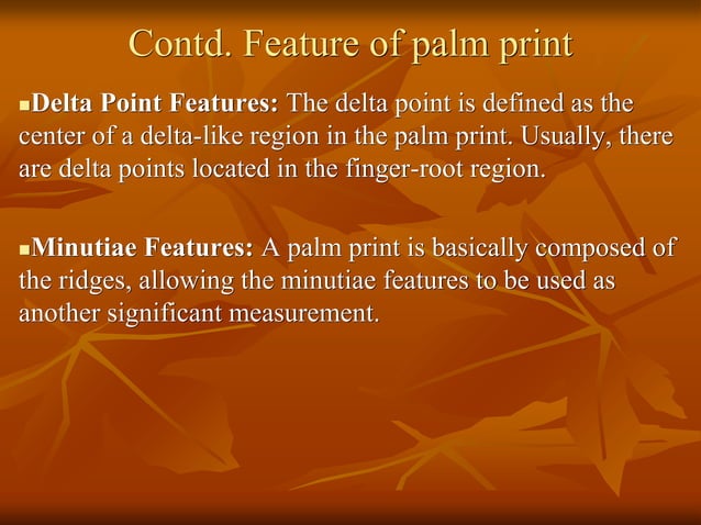 Pattern Recognition Palm Print Authentication System Pptx Operating