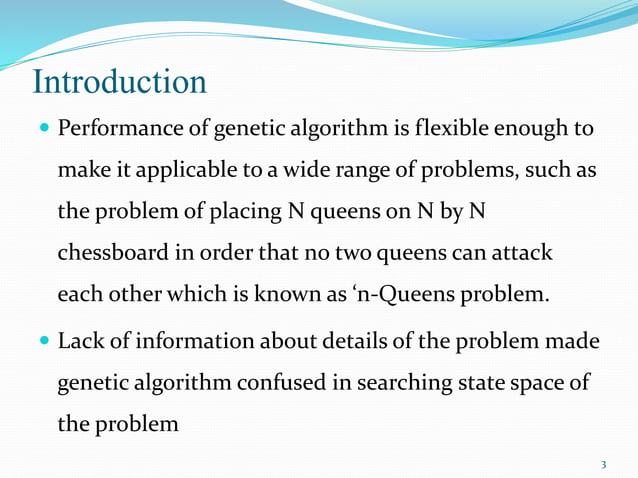 Modified Genetic Algorithm for Solving n-Queens Problem | PPTX