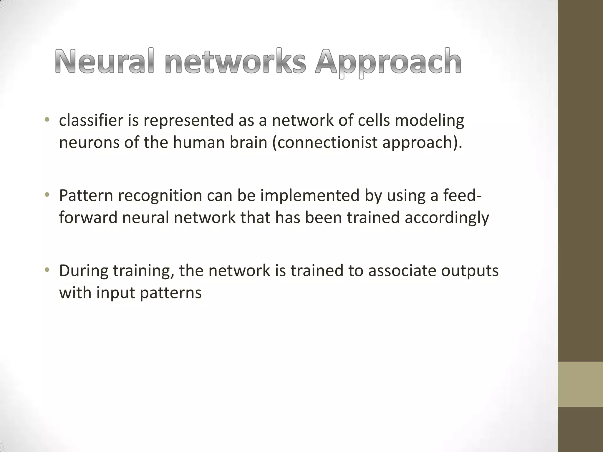 Artificial intelligence Pattern recognition system | PPTX