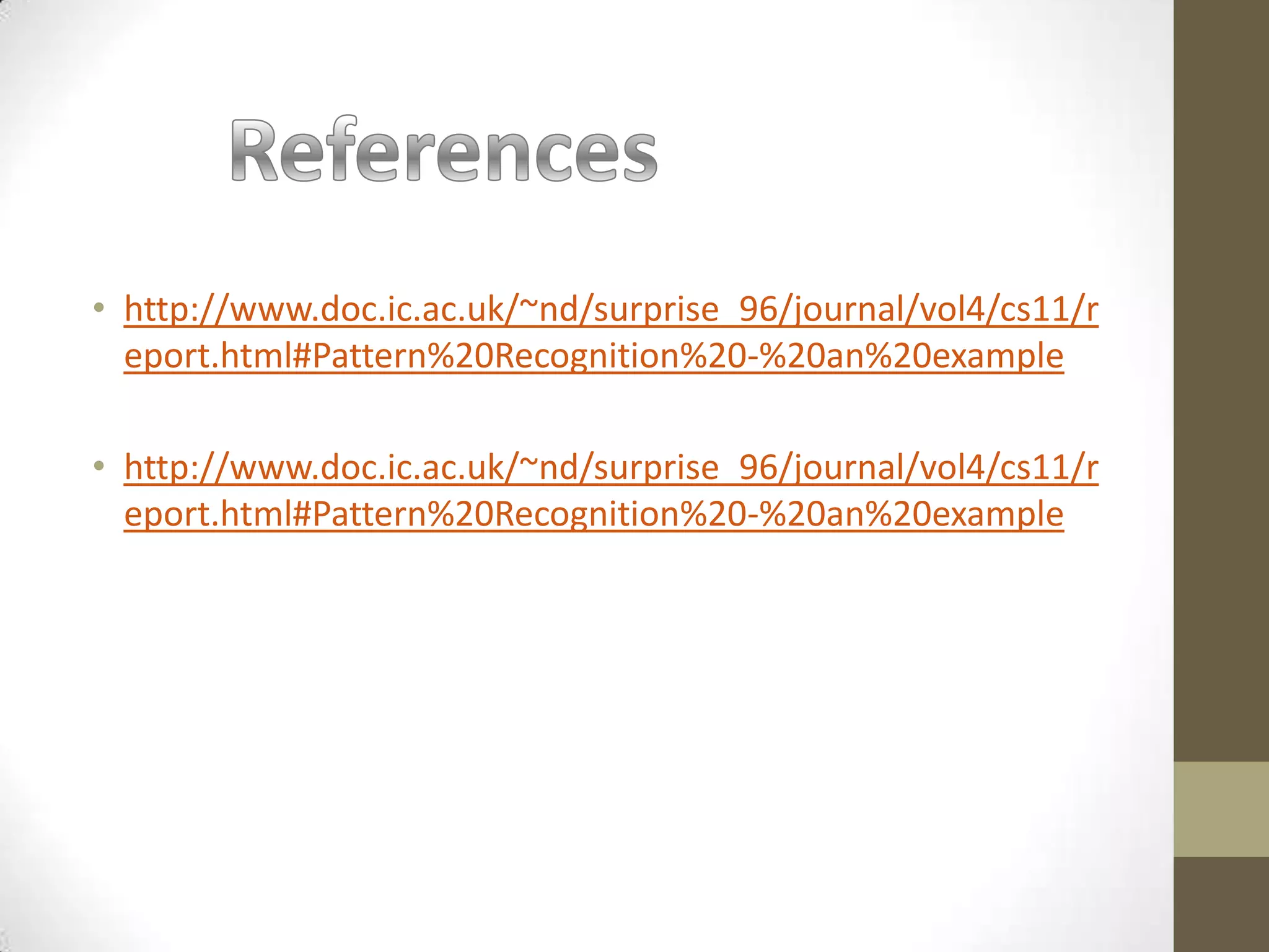 Artificial intelligence Pattern recognition system | PPTX