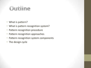 Artificial intelligence Pattern recognition system | PPTX