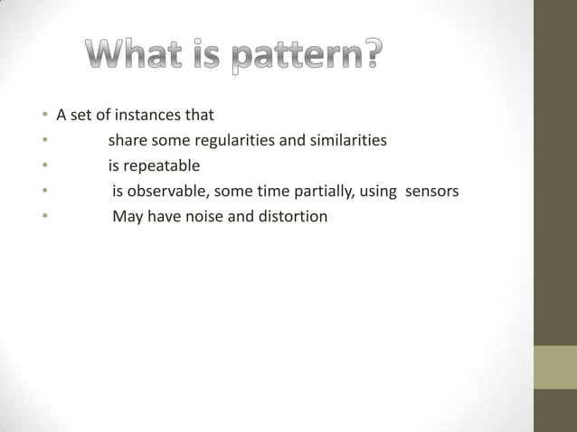 Artificial intelligence Pattern recognition system | PPTX | Artificial ...