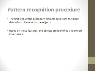 Artificial intelligence Pattern recognition system | PPTX